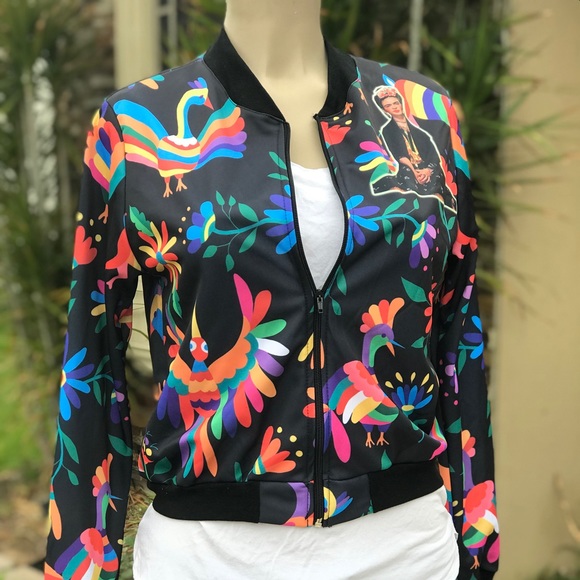 Cielito Lindo | Jackets & Coats | New Frida Kahlo Otomi Mexican Bomber Jacket Hd | Poshmark